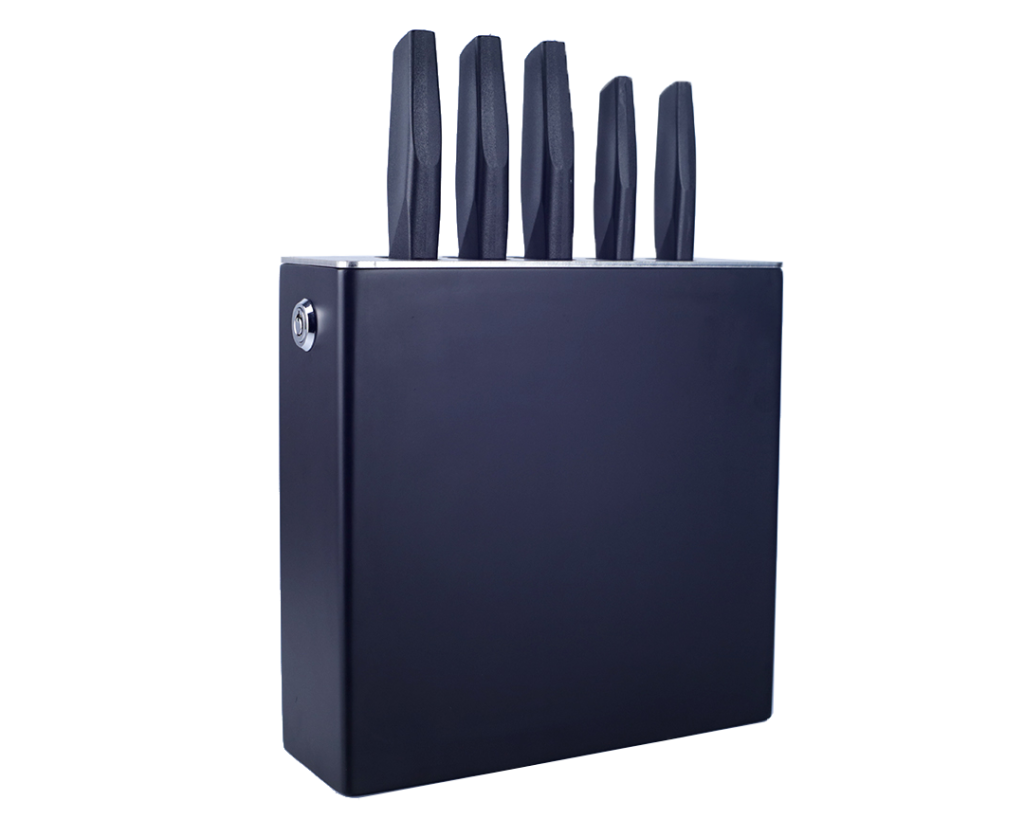 KnifeLock – A fully lockable kitchen knife block to deter the misuse of ...